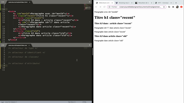 - Sélecteurs Simples En Css