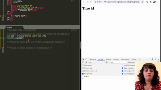 - Dialogue Avec L'Utilisateur En Javascript