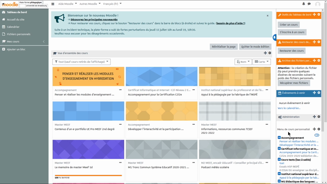 - INSPE - Tutoriels - Tutoriel Moodle : Menu De Cours Personnalisé